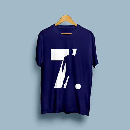 Cr7 Logo Design Graphic Round Neck Tshirt - Footballmonk