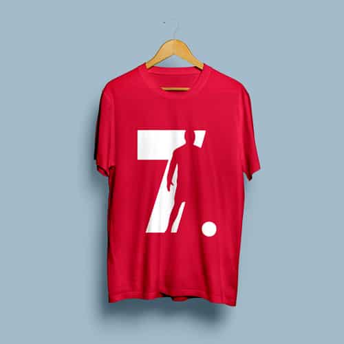 Cr7 Logo Design Graphic Round Neck Tshirt - Footballmonk
