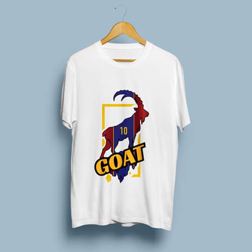 FC Barcelona Goat Graphic Round Neck Tshirt - Footballmonk