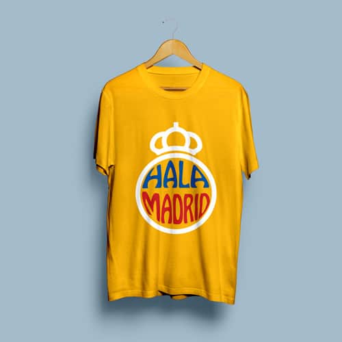 Hala Madrid Typography Graphic Round Neck Tshirt - Footballmonk