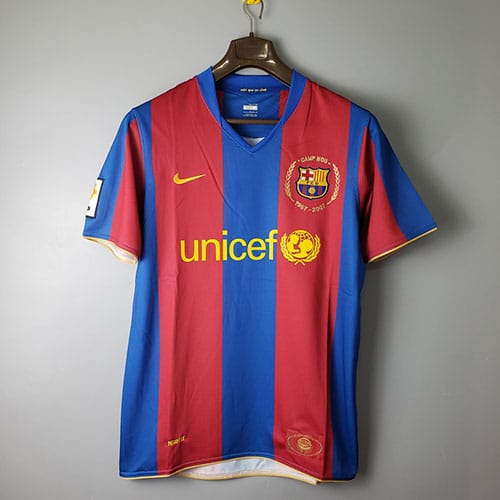 [Premium Quality] FC Barcelona Retro Home Jersey 2007 08 - Footballmonk